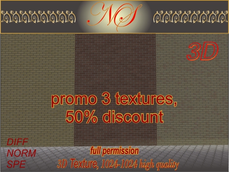 Second Life Marketplace - N_s 3d texture brickwork BrW002