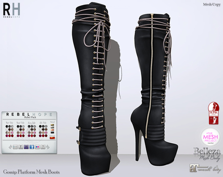 Second Life Marketplace - !RH / Gossip - Mesh Platform Mesh Boots ...