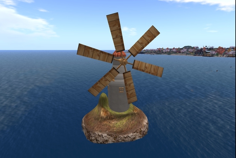 Second Life Marketplace - Lost island with windmill FatPack 4 Windmills ...