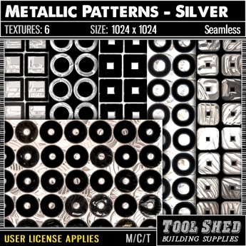 Second Life Marketplace - Tool Shed - Metallic Patterns - Silver