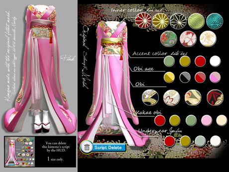 Second Life Marketplace - *:..Silvery K..:*KimonoMesh(HANA)Pink
