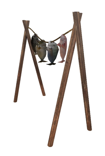 Second Life Marketplace - Fish Drying Rack Mesh