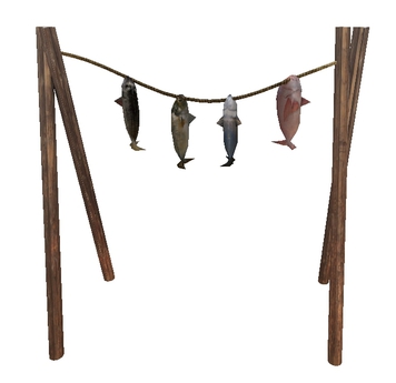 Second Life Marketplace - Fish Drying Rack Mesh