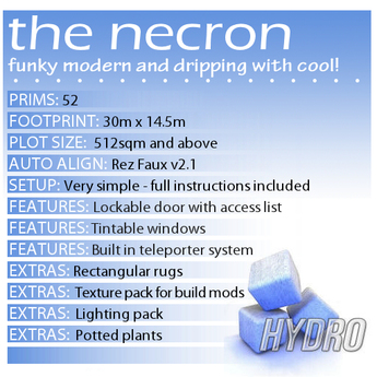 Second Life Marketplace - Hydro Homes - The Necron - 512 Modern House ...