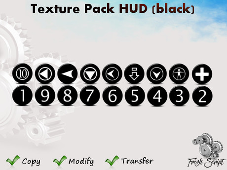 Second Life Marketplace - ::jAS:: Texture Pack HUD (black)