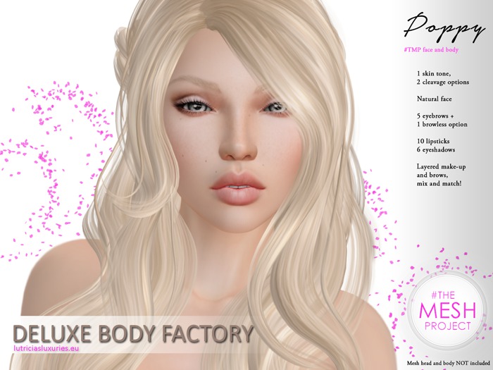 Second Life Marketplace - Deluxe Body Factory, TheMeshProject head and ...