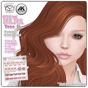 Second Life Marketplace - DEMO *YS&YS* Nana Skin Applier for Akeruka Heads