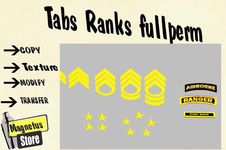 Second Life Marketplace - Tabs Ranks fullperm