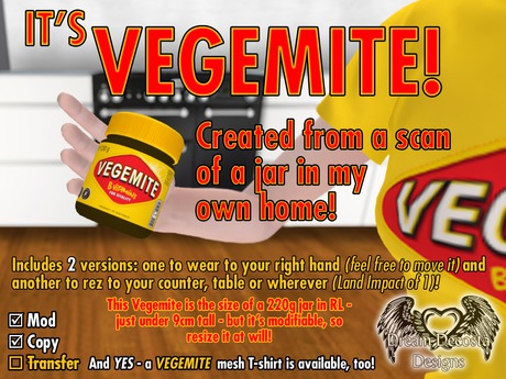 Second Life Marketplace - Vegemite in a 220g Jar