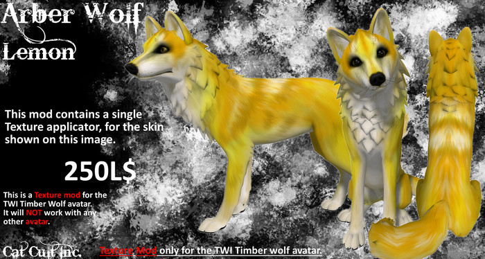 Second Life Marketplace - Arber Wolf Lemon MOD