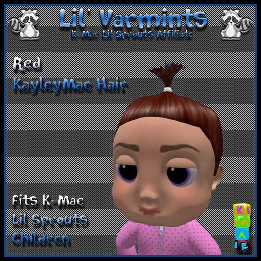 Second Life Marketplace - Lil' Varmints KayleyMae Hair - Red