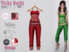 Second Life Marketplace - Vicky Outfit Stripes Red