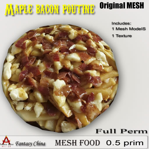 Second Life Marketplace - FC- Full Perm Mesh Maple bacon poutine bp