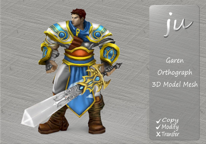 Second Life Marketplace - JU Garen 3D Model Mesh