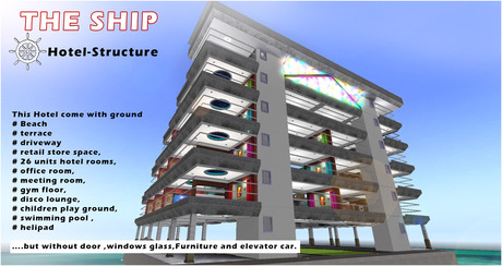 Second Life Marketplace - Ship Hotel -Only Structure