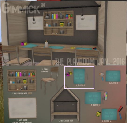 Second Life Marketplace - Gimmick* - Art Station Clutter 1