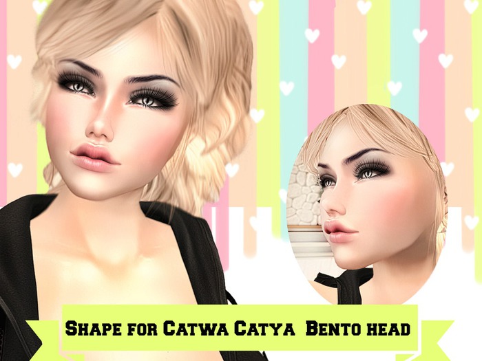 Second Life Marketplace - Shape 01 for Catwa Catya Bento head and ...