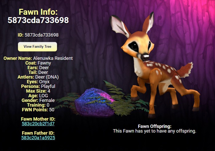 Second Life Marketplace - Fawns LOG - Fawny - Female - Antlers: Deer (DNA)