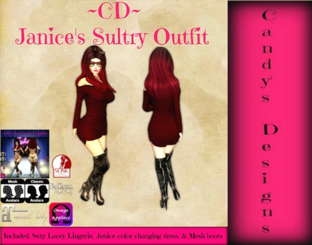 Second Life Marketplace - ~CD~ Janice's Sultry Outfit - Fatpack