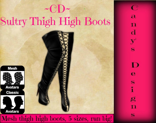 Second Life Marketplace - ~CD~ Sultry Thigh High Boots *Promo*