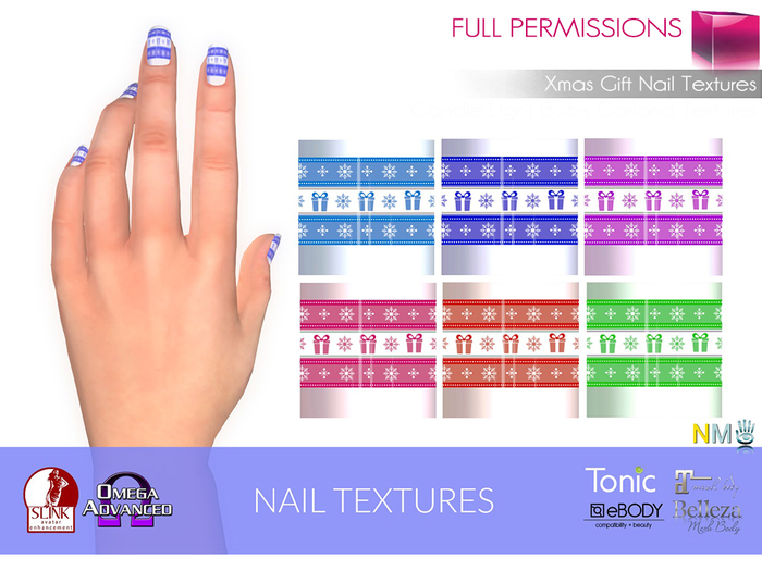 Second Life Marketplace - Full Perm Xmas Gift Hands & Feet Nail ...