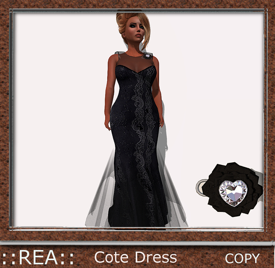 Second Life Marketplace - ::REA:: Cote Dress Black