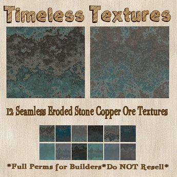 Second Life Marketplace - 12 Seamless Eroded Stone Copper Ore Timeless ...