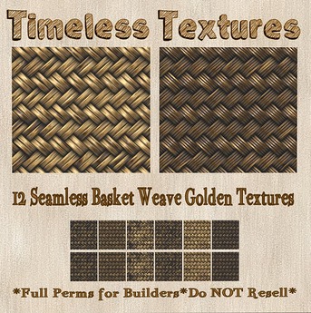 Second Life Marketplace - 12 Seamless Basket Weave Golden Timeless ...
