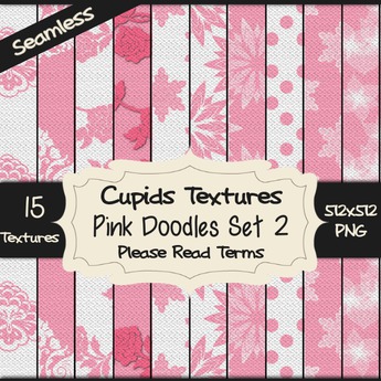 Second Life Marketplace - *Cupids Textures * 15 PINKY DOODLE SET 2