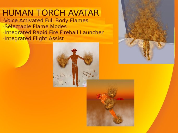 Second Life Marketplace - Human Torch Full Avatar-SCRIPTED! [100L$ OFF ...