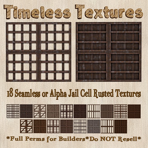 Second Life Marketplace - 18 Seamless or Alpha Jail Cell Rusted ...