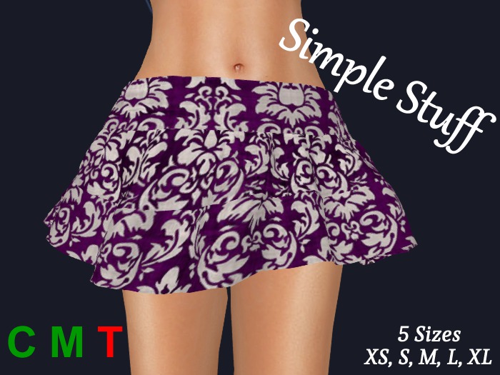 Second Life Marketplace Miniskirt Print Amethyst 2182
