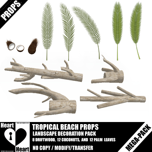 Second Life Marketplace - Beach Props - Tropical
