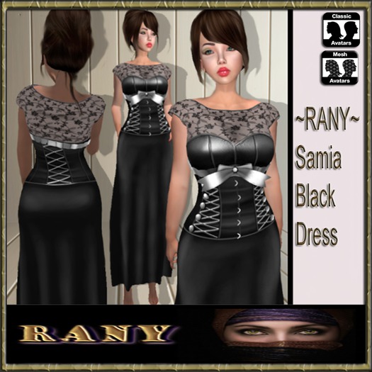 Second Life Marketplace - ~RANY~Samia Black Skirt Dress