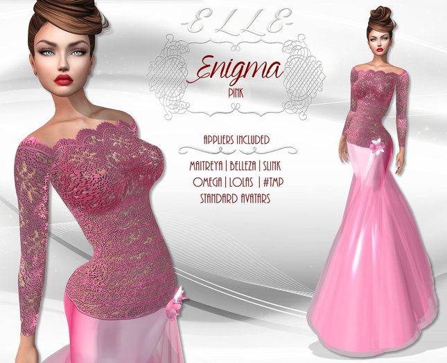 Second Life Marketplace - -E L L E- Enigma Pink - Appliers Included