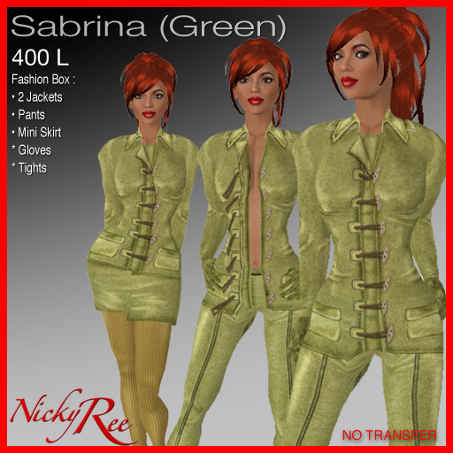 Second Life Marketplace - Nicky Ree Business Suits - Sabrina (Green)