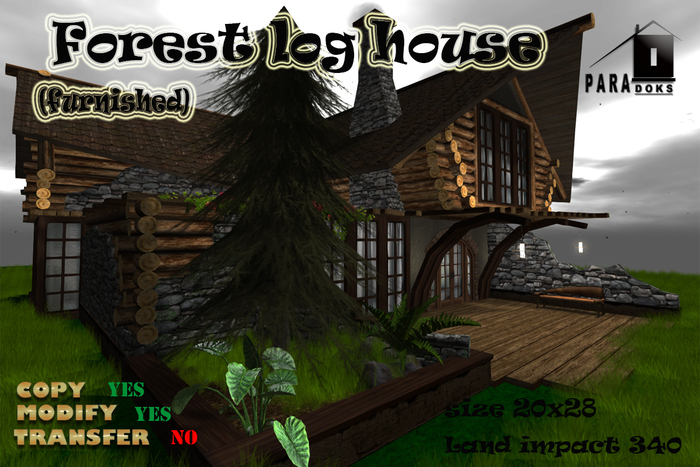 Second Life Marketplace - ..:::PD:::..Forest log house(furnished)