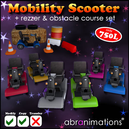 Second Life Marketplace Mobility Scooter Rezzer