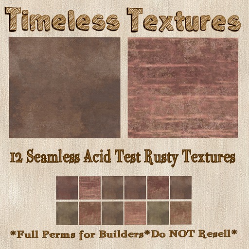 Second Life Marketplace - 12 Seamless Acid Test Rusty Timeless Textures