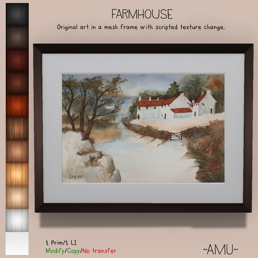 Second Life Marketplace - ~AMU~ Farmhouse - watercolour painting in a ...