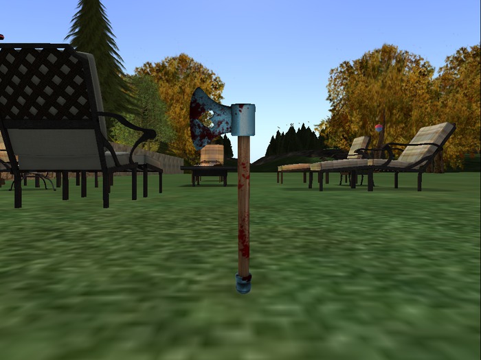 Second Life Marketplace - The Horror!~ Ax Love- Blue Bloody