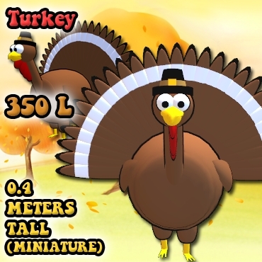 Second Life Marketplace - [Screwball Cartoon Avatars] Turkey Miniature ...