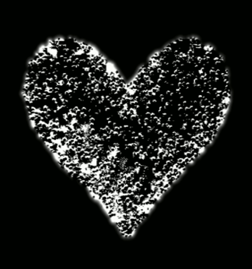Second Life Marketplace - Sanna Abstract Turning Heart BW Tintable Alpha MP