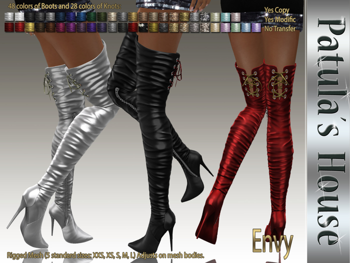 Second Life Marketplace - * Patulas House Envy Boots (48 colors).