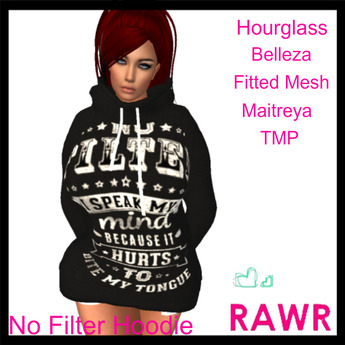 Second Life Marketplace - RAWR - Filter Hoodie
