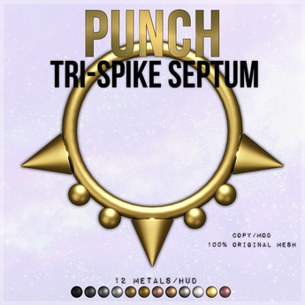 Second Life Marketplace - PUNCH / Tri Spike Septum ♥