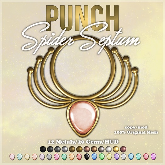 Second Life Marketplace - PUNCH / Spider Septum {Mesh}