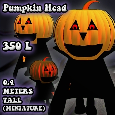 Second Life Marketplace - [Screwball Cartoon Avatars] Pumpkin Head ...