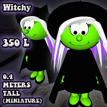 Second Life Marketplace - [Screwball Cartoon Avatars] Witchy Miniature ...