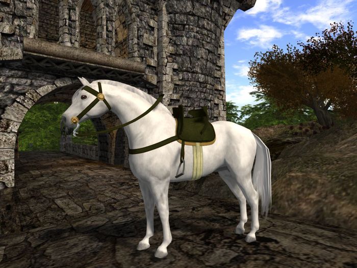 Second Life Marketplace - Medieval knight: Saddle without barding green ...